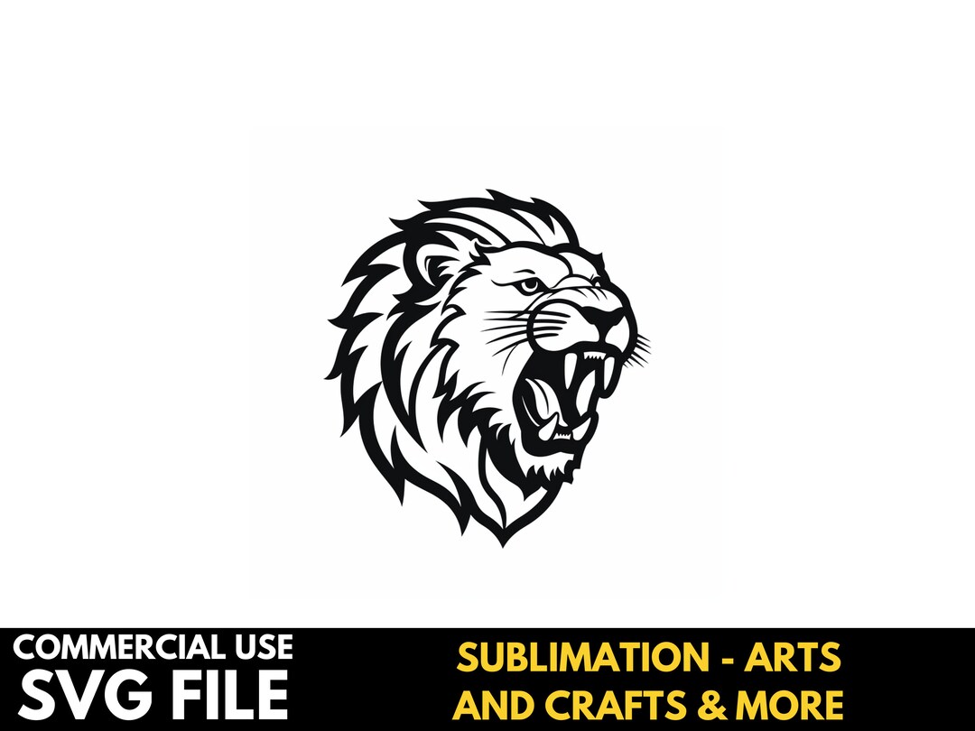 Vector Lion Logo Clipart SVG Digital Download - Etsy