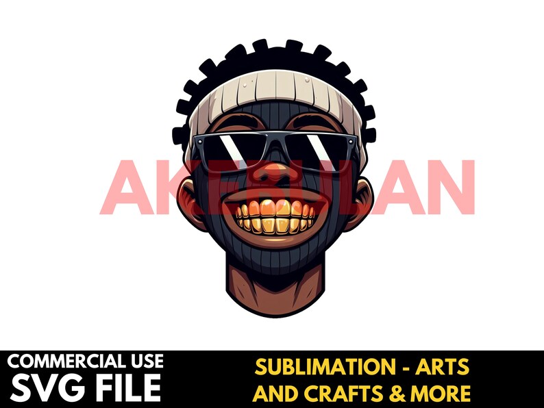 Boondocks Style Cartoon, Rapper,ski Mask, Hip Hop, Gangster, PNG ...