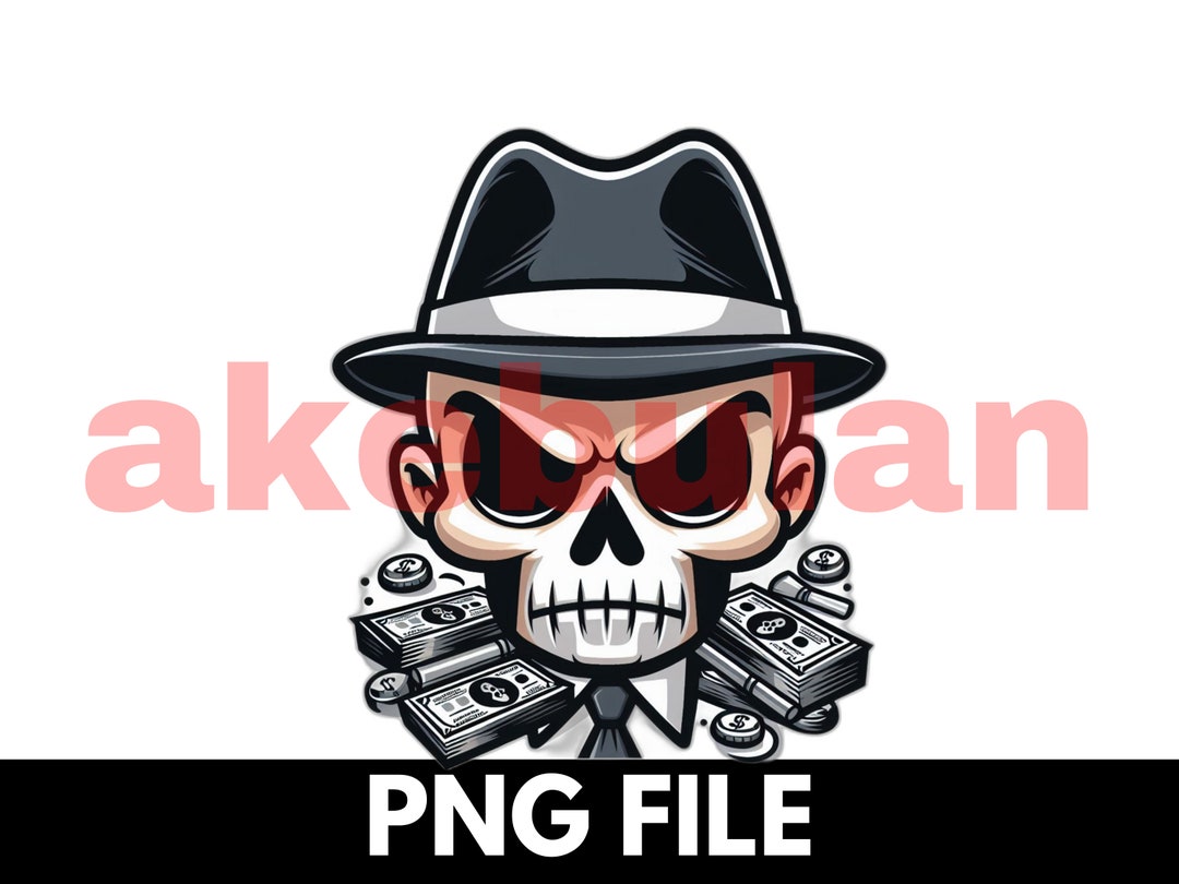 Skull Gangster Character Dollar Signs, Rapper, Hip Hop, Gangster, PNG ...