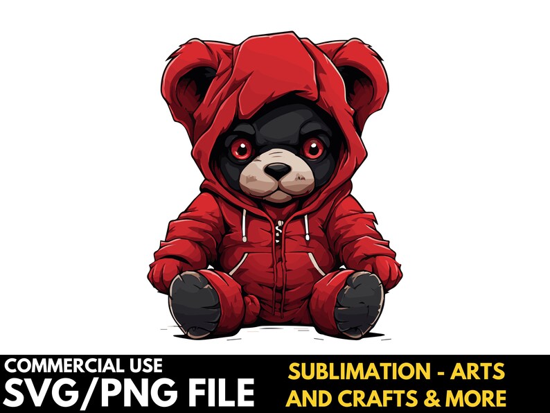 Red Graffiti, Teddy Bear, Evil, Hip Hop, Gangster, SVG, PNG, Art, Urban ...