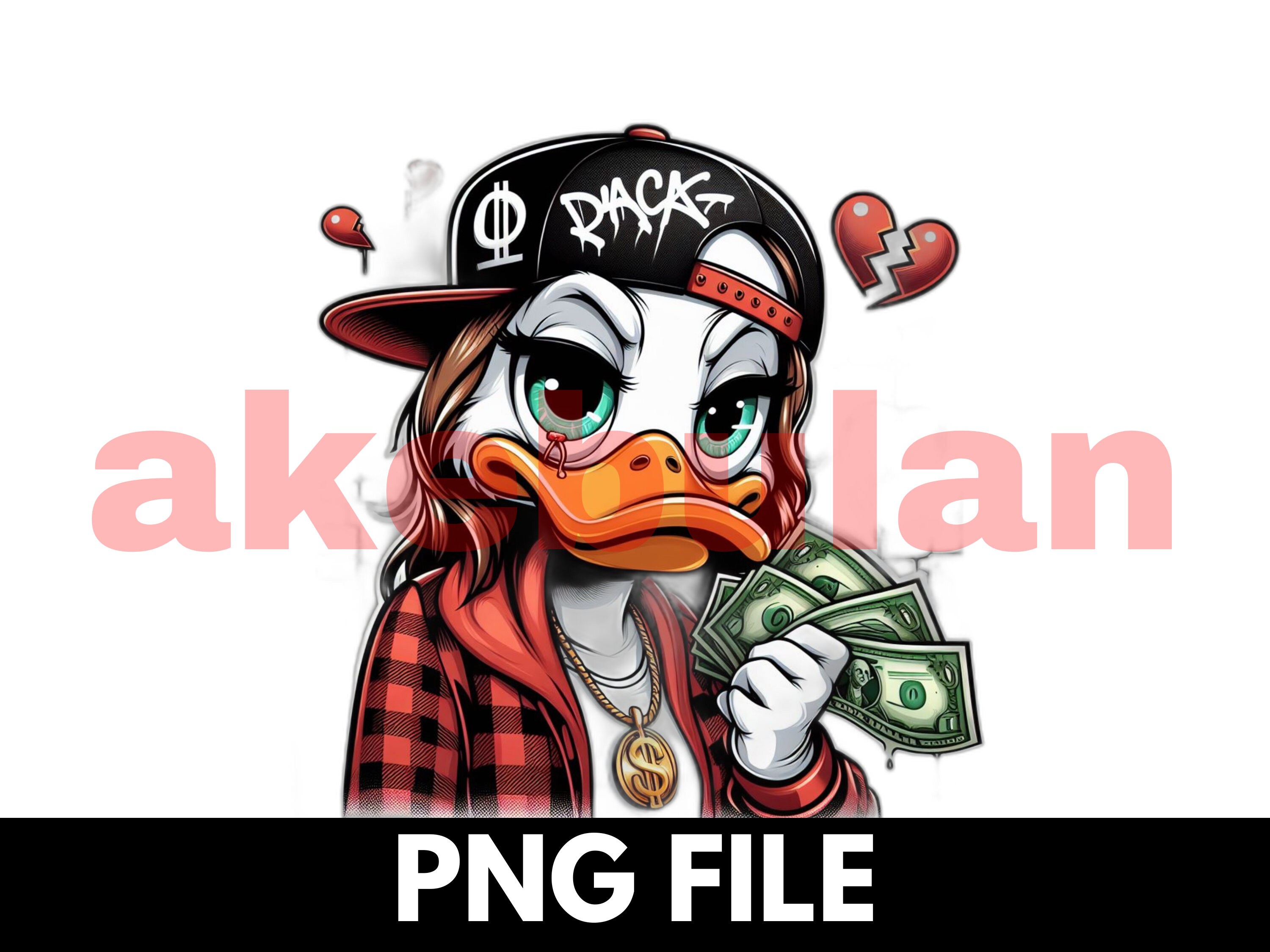 Scrooge Money Duck Broken Heart Character Dollar Signs, Rapper ...