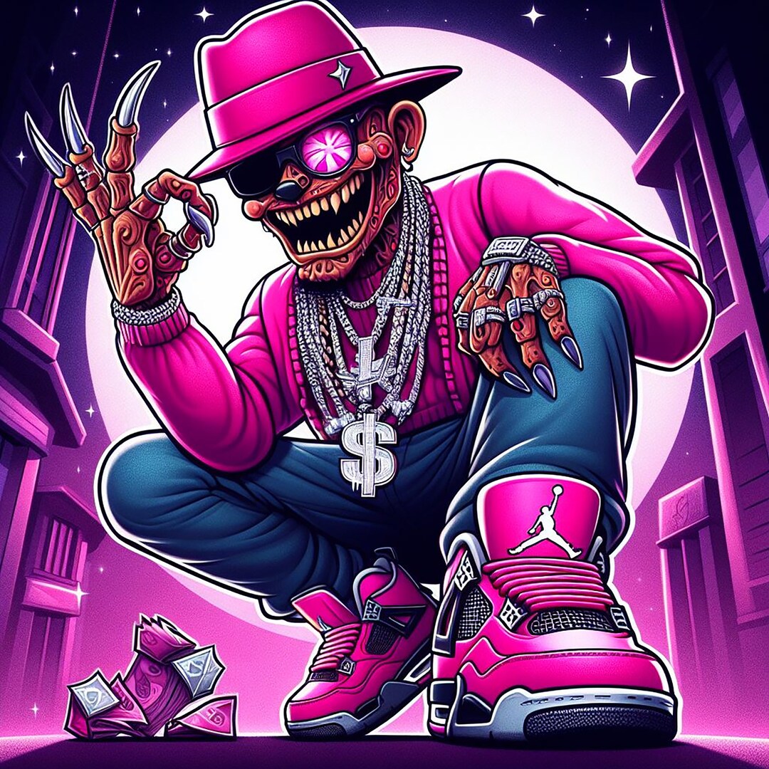 Freddy Krueger Gangster Character Dollar Sign, Rapper, , Hip Hop ...