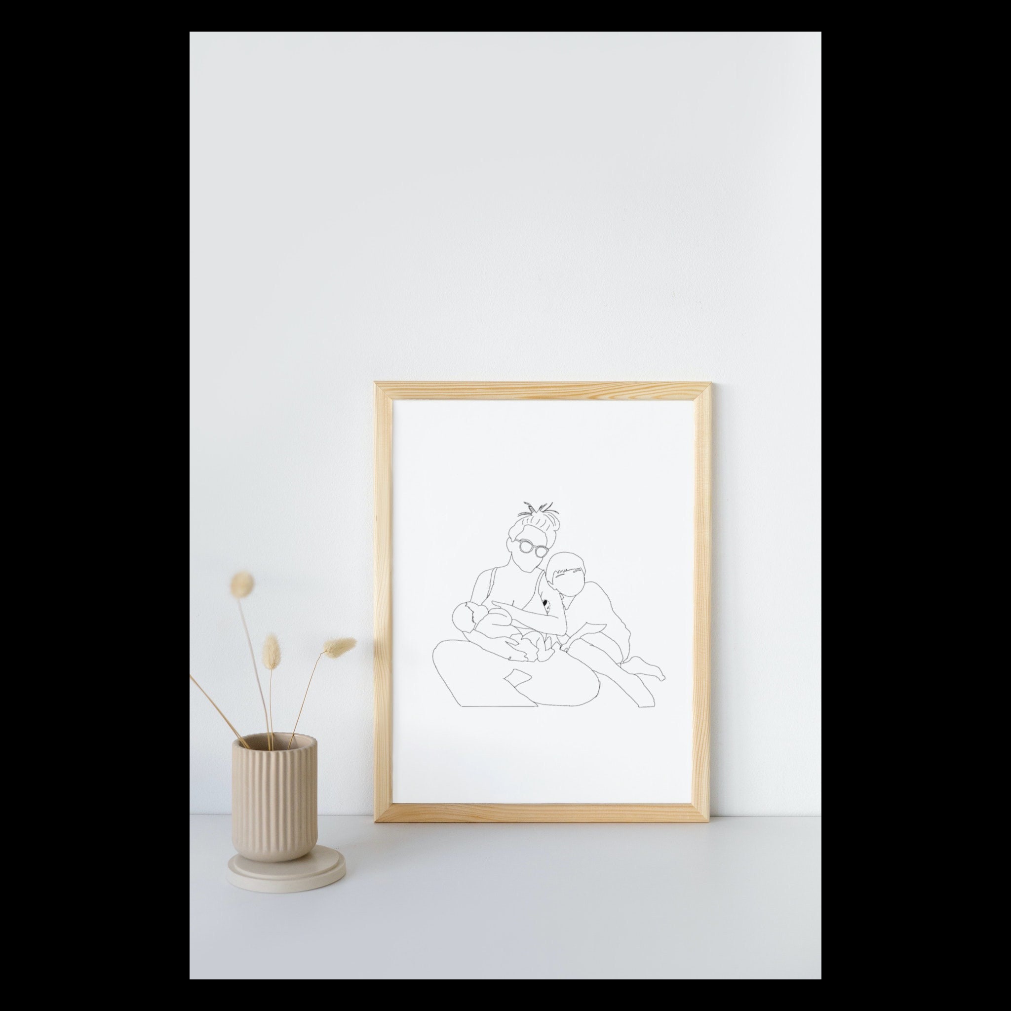 Custom Digital Line Drawing From Photo, Line Art Drawing, Custom Line ...