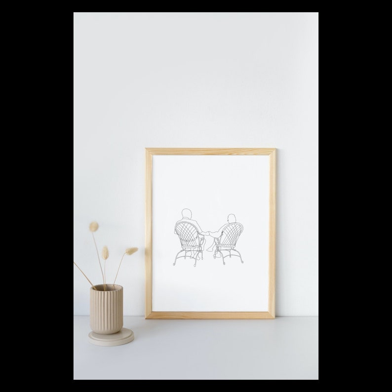 Custom Digital Line Drawing From Photo, Line Art Drawing, Custom Line ...