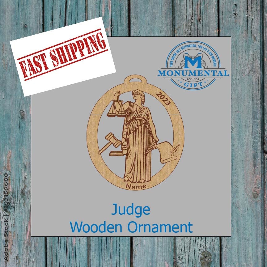 Judge Personalized Wooden Ornament, Judge Christmas Ornament, Judge ...