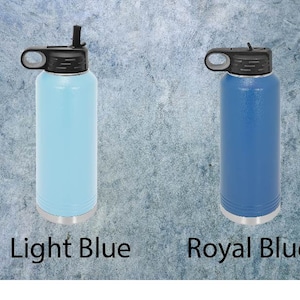 Personalized Police Officer Insulated Water Bottle, Laser Etched - Etsy