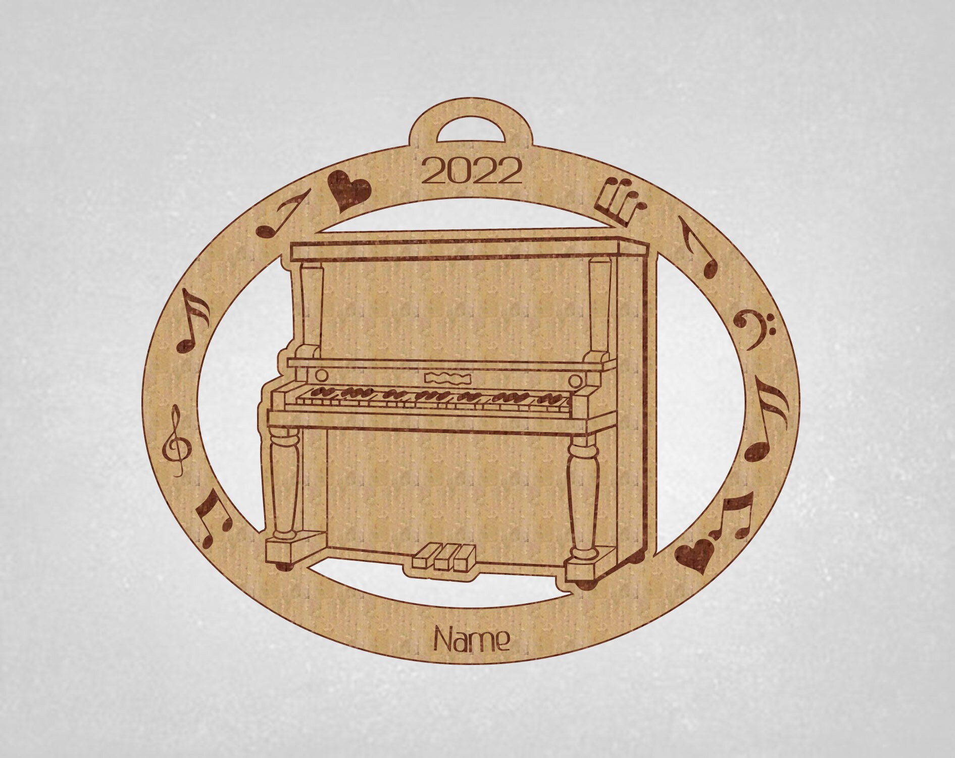 Piano, Piano Wooden Ornament, Piano Christmas Gift, Piano Player Gift ...