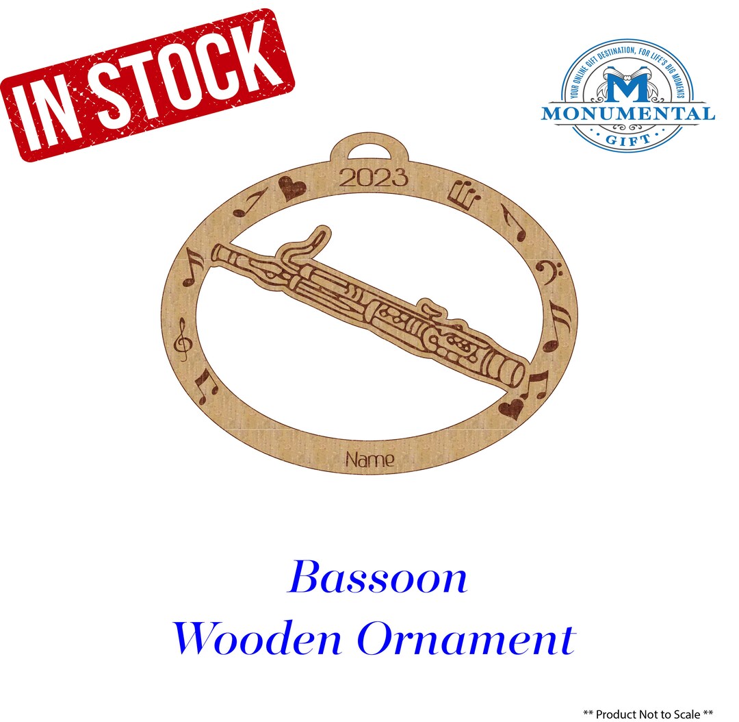 Personalized Bassoon Player Gift, Laser Engraved Wood Ornament - Etsy