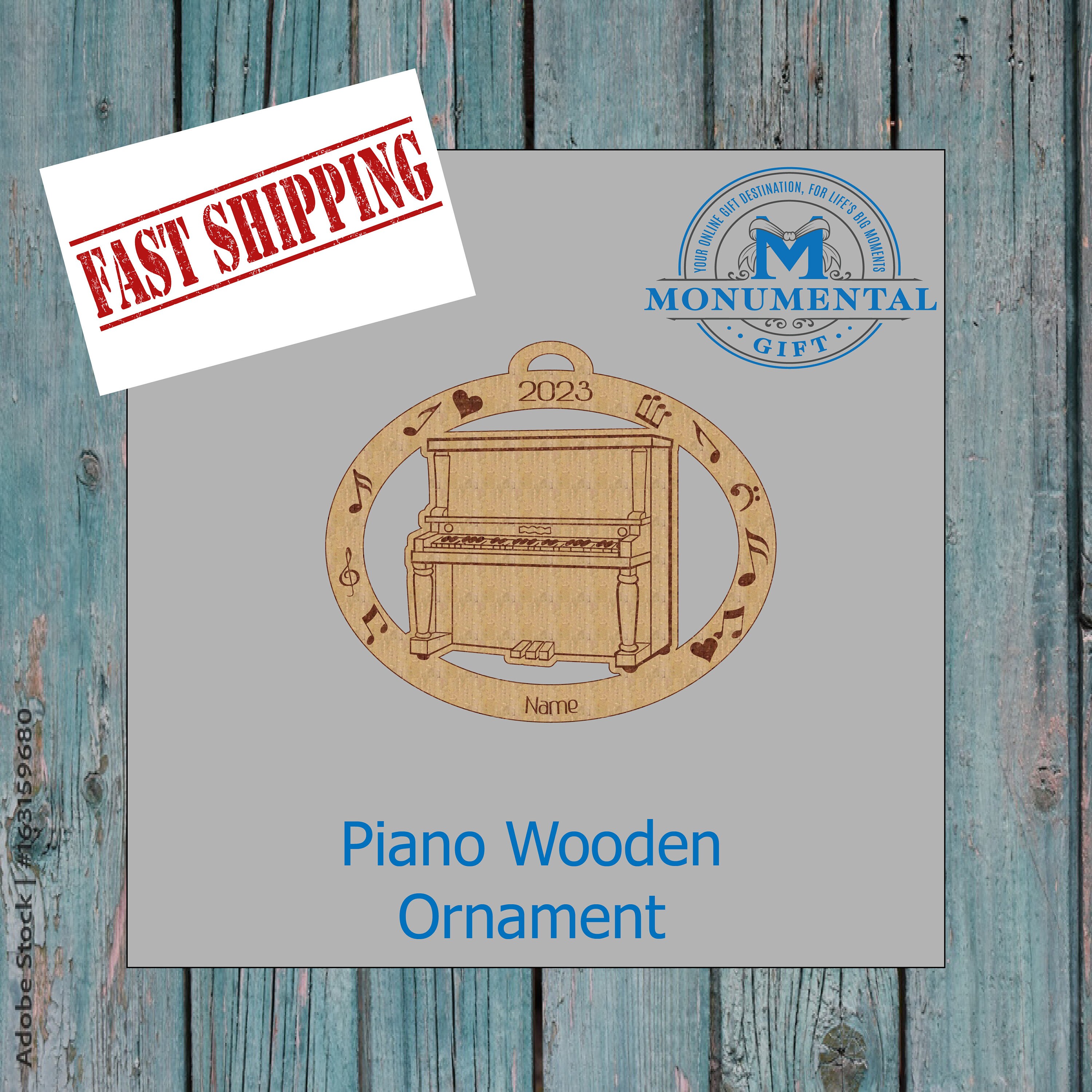 Piano, Piano Wooden Ornament, Piano Christmas Gift, Piano Player Gift ...