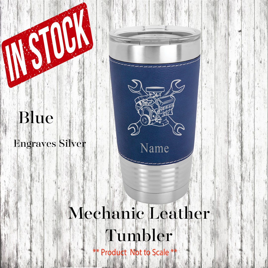Mechanic Personalized Leather Insulated Tumbler, Mechanic Graduation ...