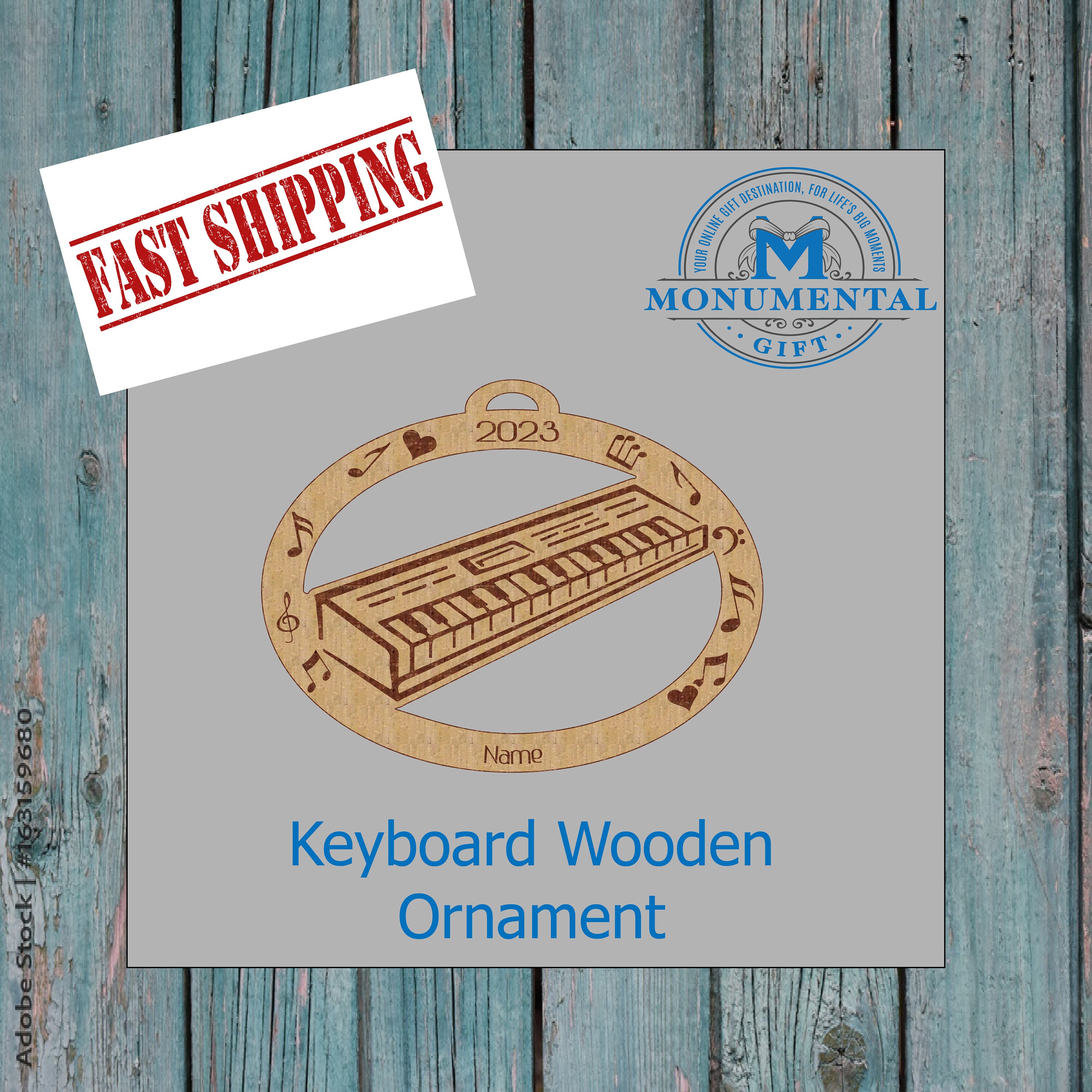 Keyboard, Keyboard Wooden Ornament, Keyboard Christmas Gift, Keyboard ...