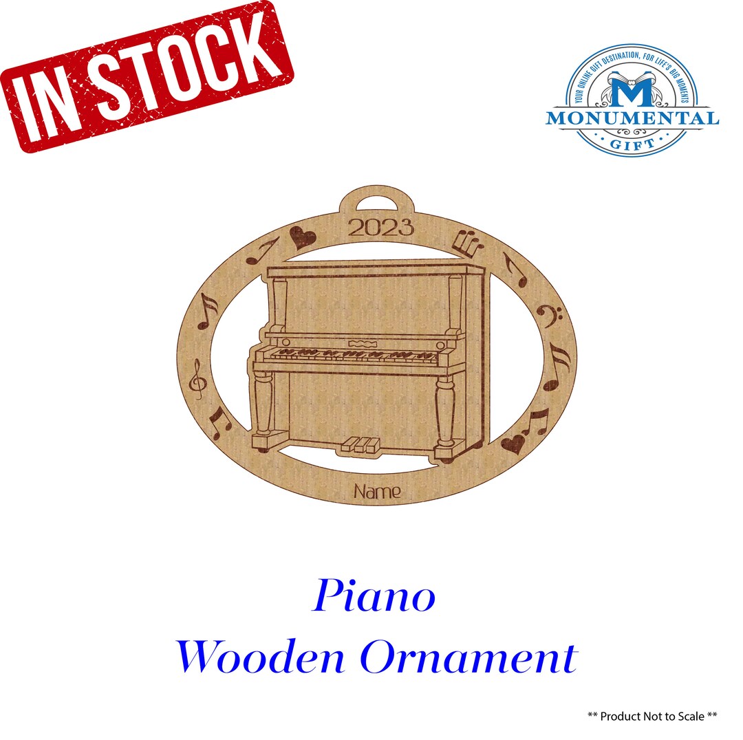 Piano, Piano Wooden Ornament, Piano Christmas Gift, Piano Player Gift ...