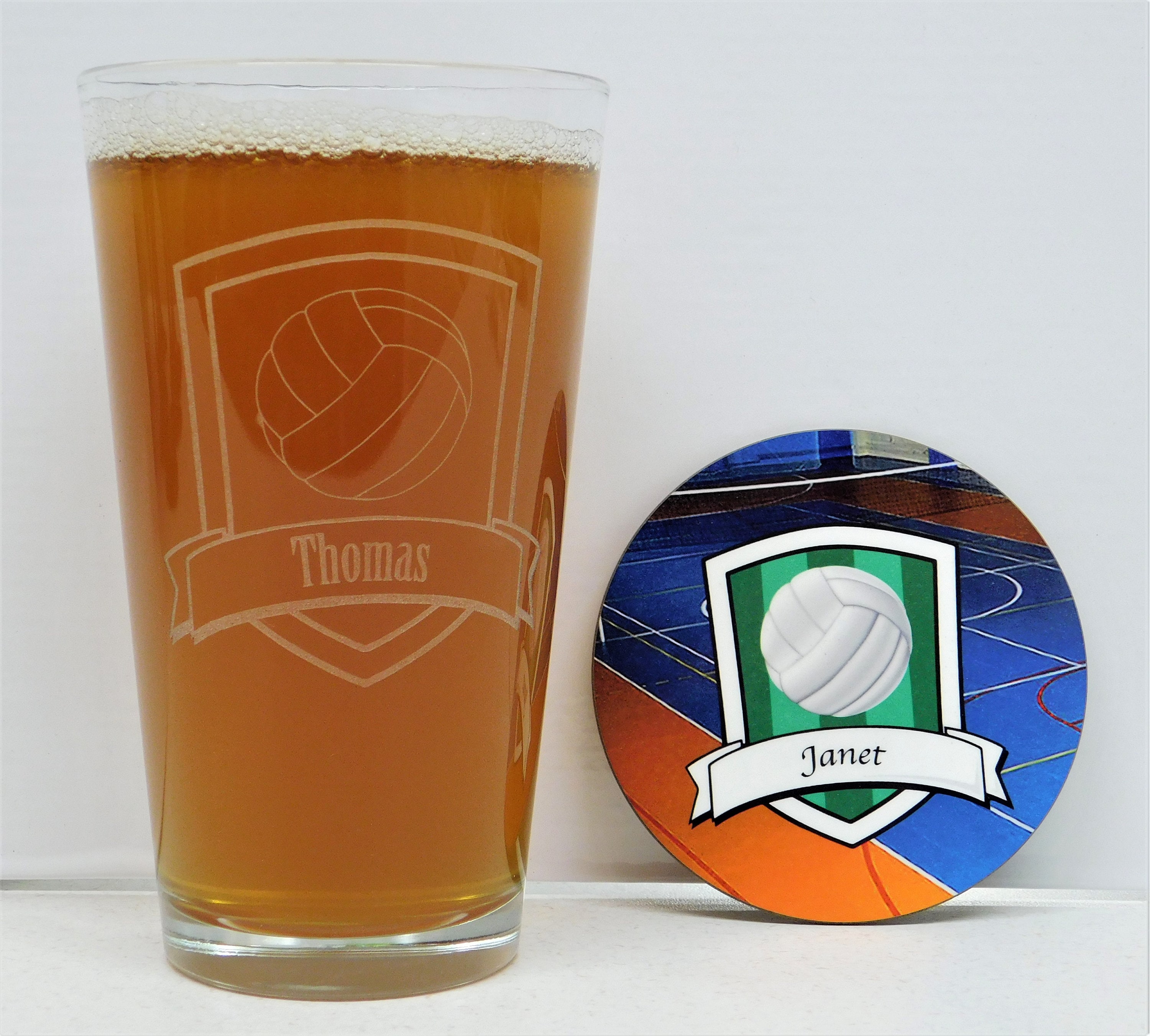 Volleyball, Volleyball Coach Gift Set With Coaster and Gift Box ...