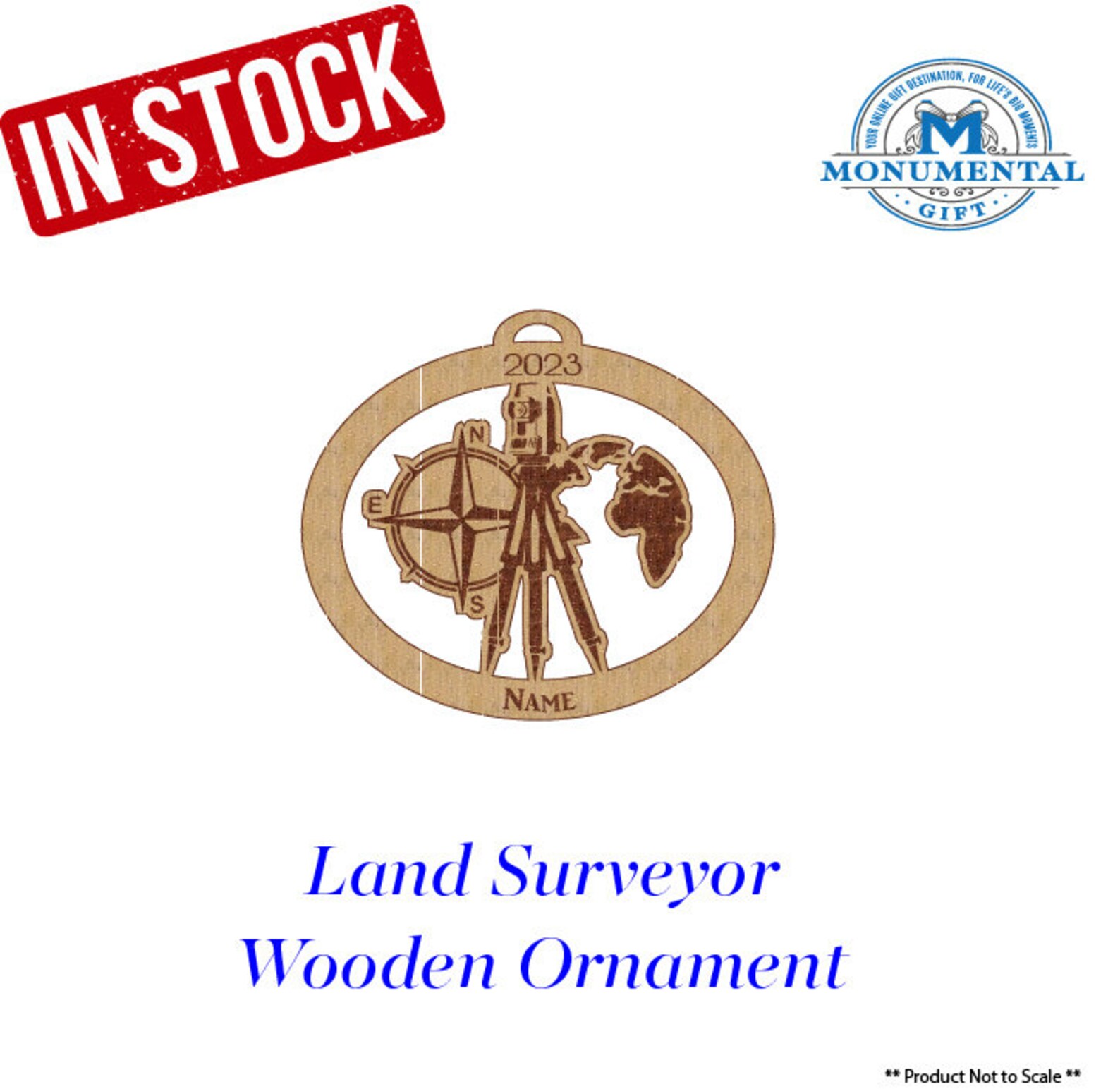 Personalized Land Surveyor Wooden Ornament, Christmas Gift Box - Etsy