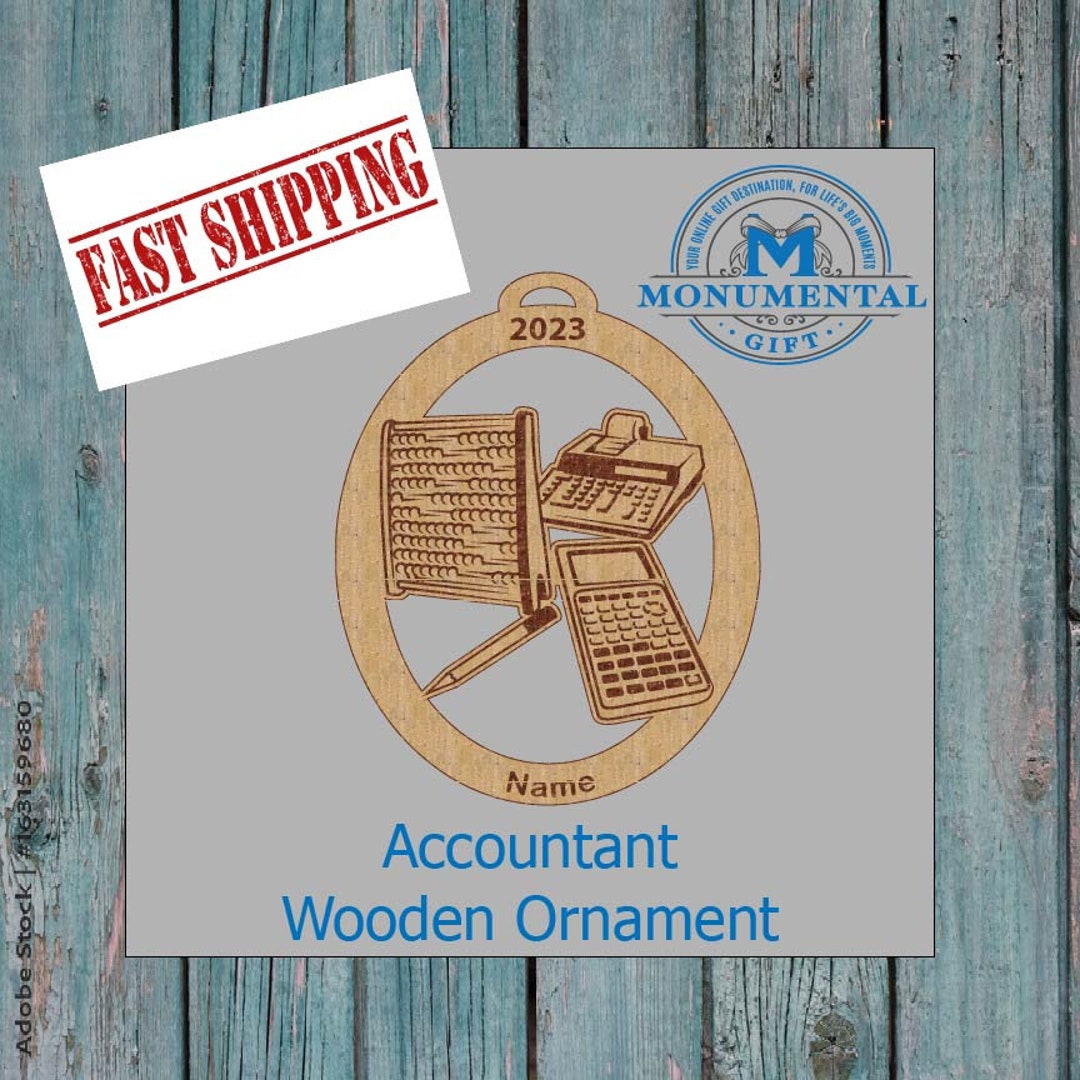 Accountant Personalized Wooden Ornament, Accountant Christmas Ornament ...