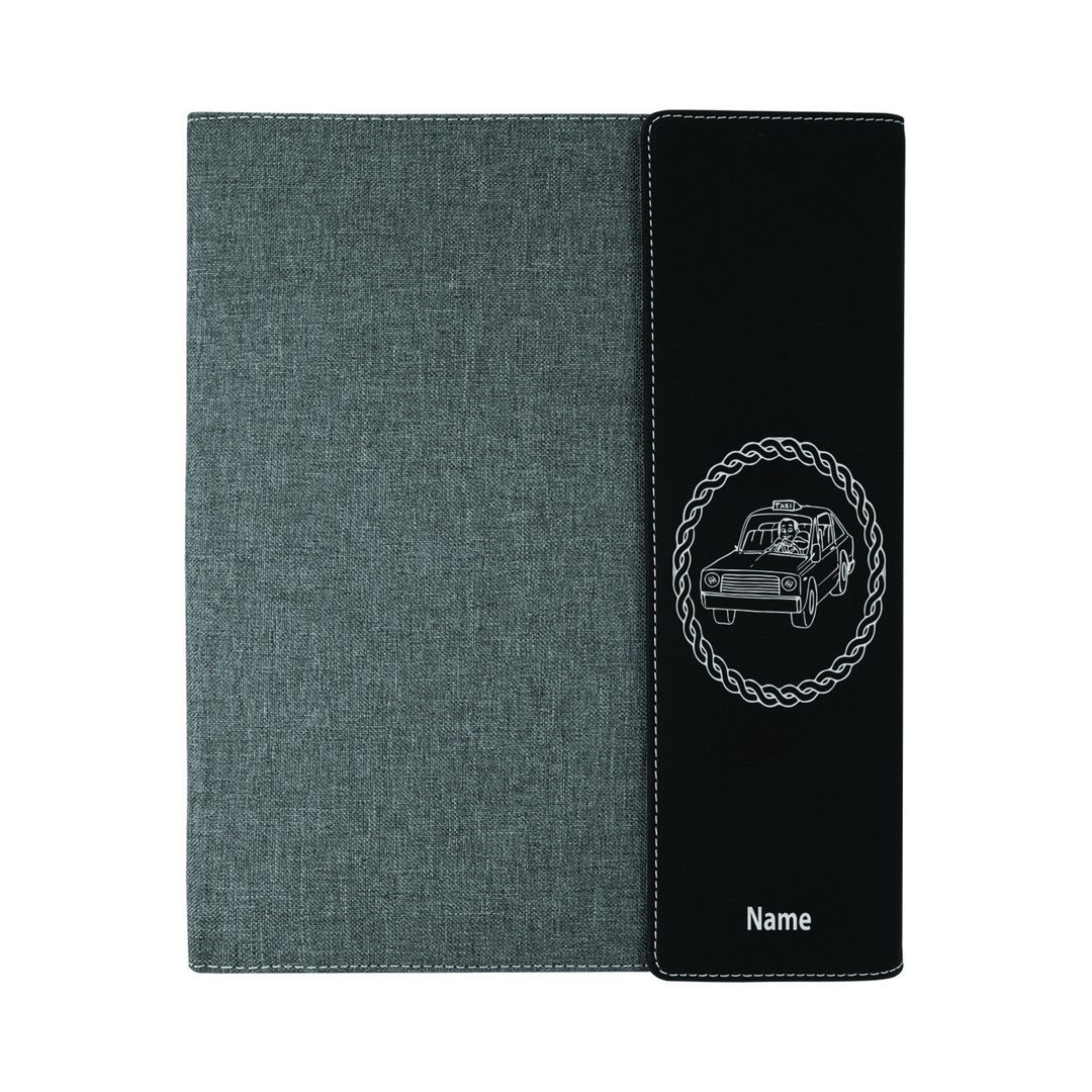Personalized Taxi Driver Leatherette Portfolio, Custom Notebook Gift - Etsy
