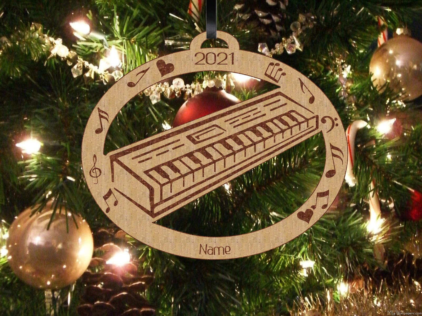 Keyboard, Keyboard Wooden Ornament, Keyboard Christmas Gift, Keyboard ...
