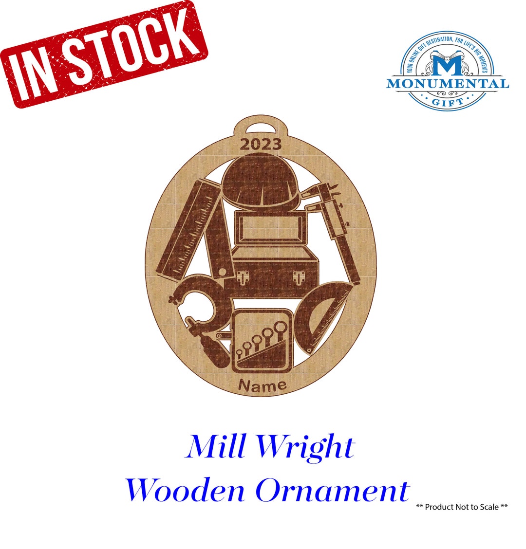 Millwright Personalized Wooden Ornament, Millwright Christmas Ornament, Millwright Personalized ...