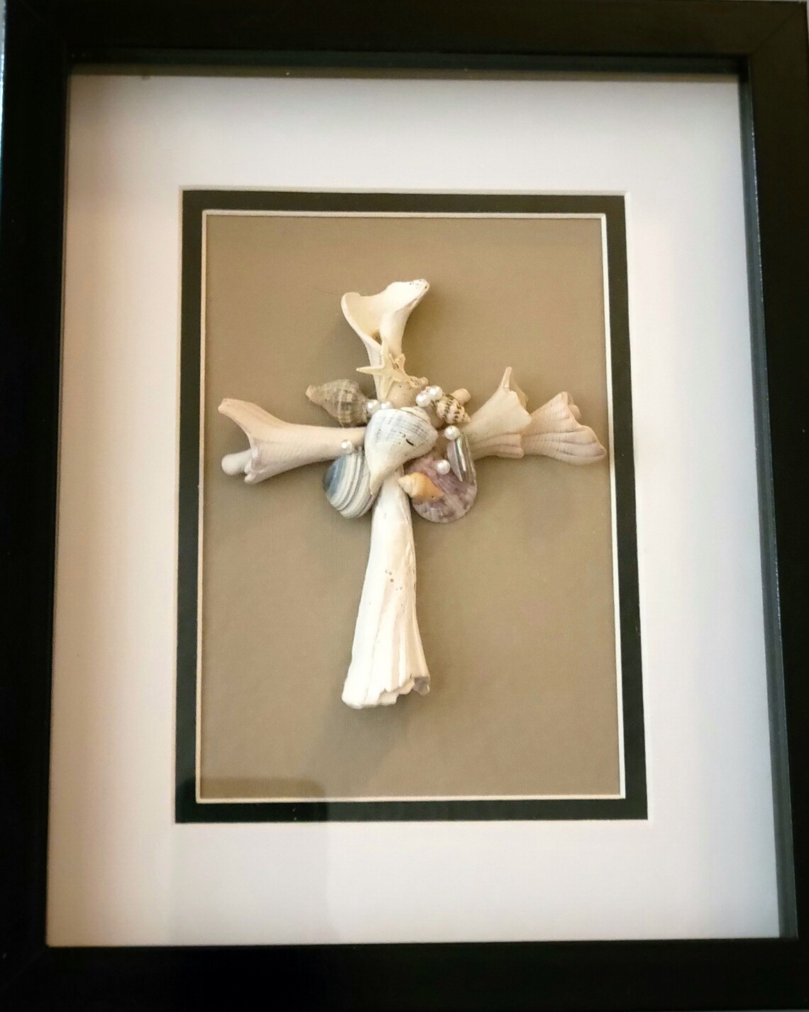 Handcrafted Original Seashell Cross Made From Shells From the Texas ...