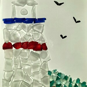 Lighthouse Made With Sea Glass, Tumbled Glass, Sea Stone and Sea ...