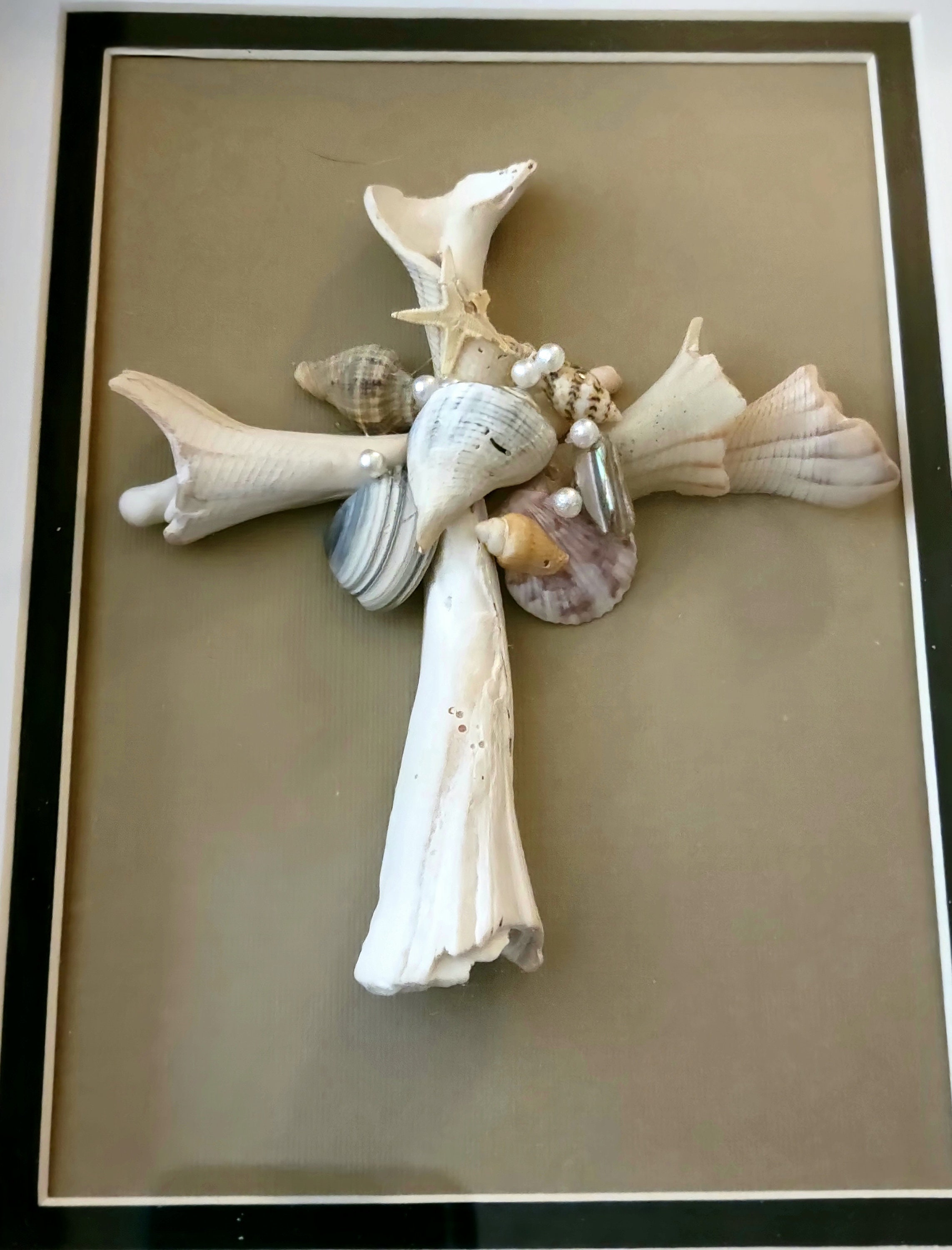 Handcrafted Original Seashell Cross Made From Shells From the Texas ...