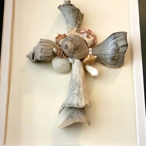 Handcrafted Original Seashell Cross Made From Shells From the Texas ...