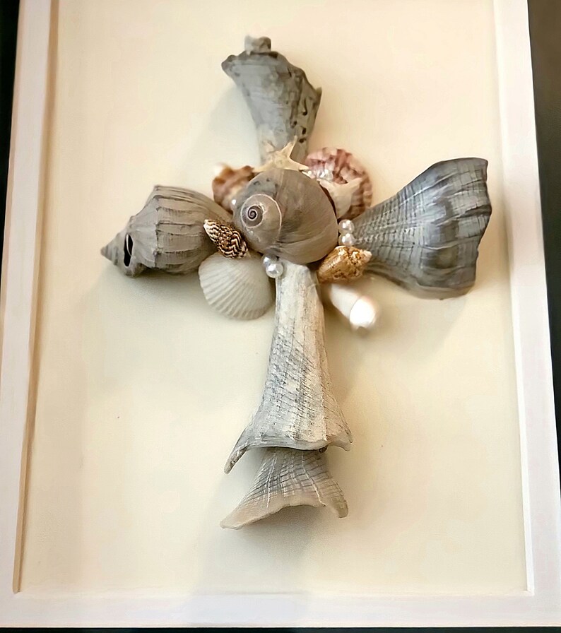 Handcrafted Original Seashell Cross Made From Shells From the Texas ...