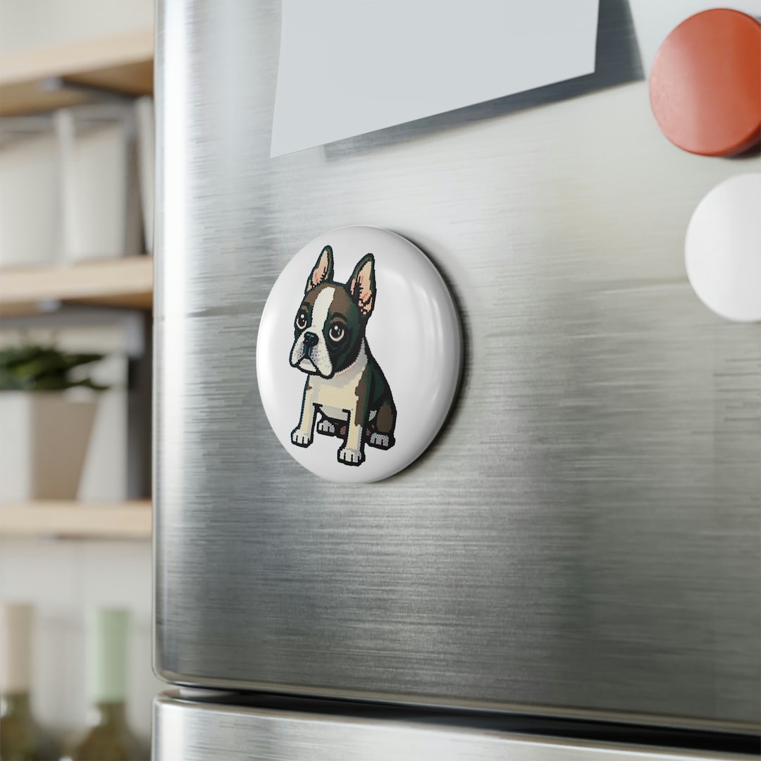 Pixel Pet Magnets: Boston Terrier - Refrigerator Magnet, Dog Lovers ...