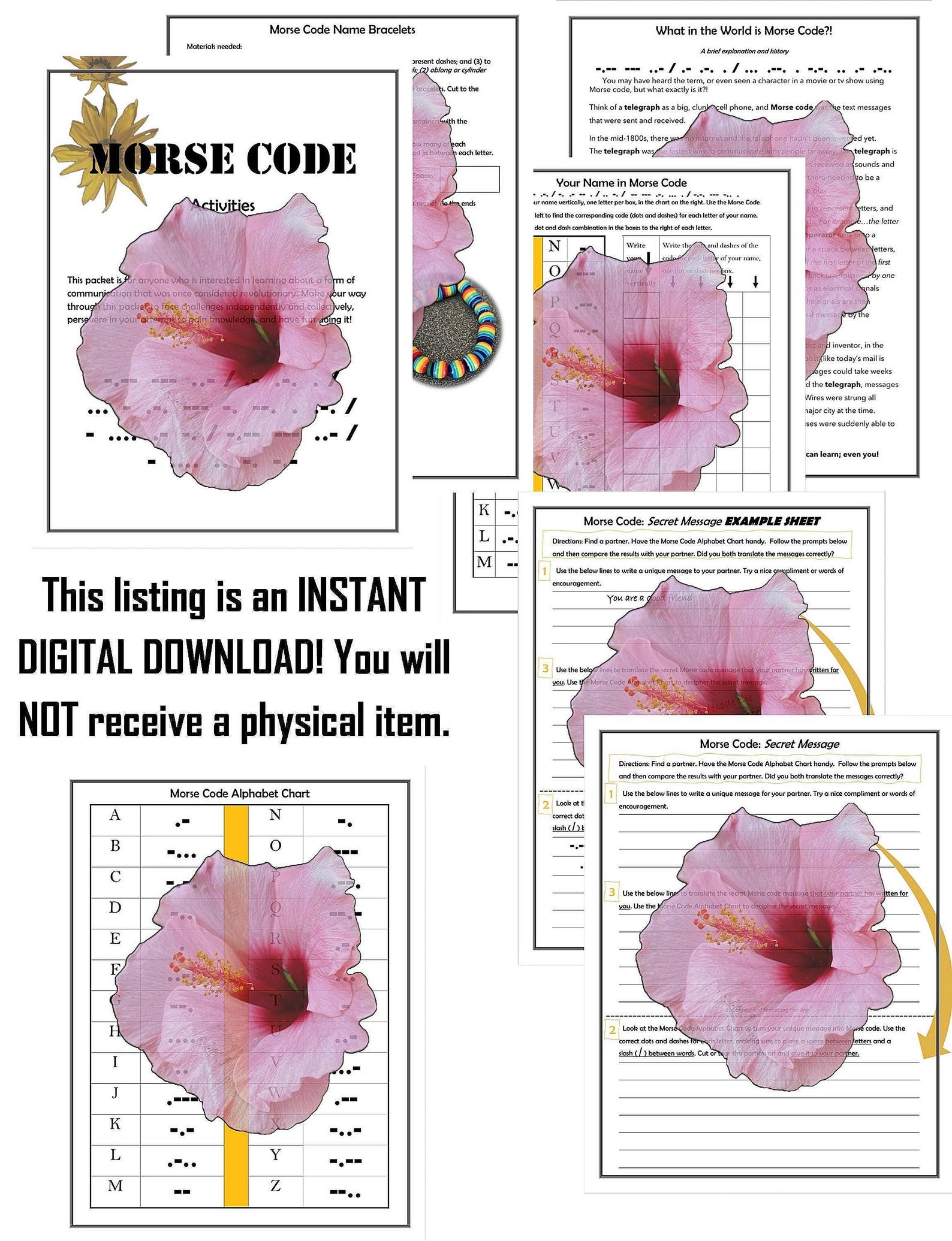 Morse Code Activities and Worksheets - Etsy