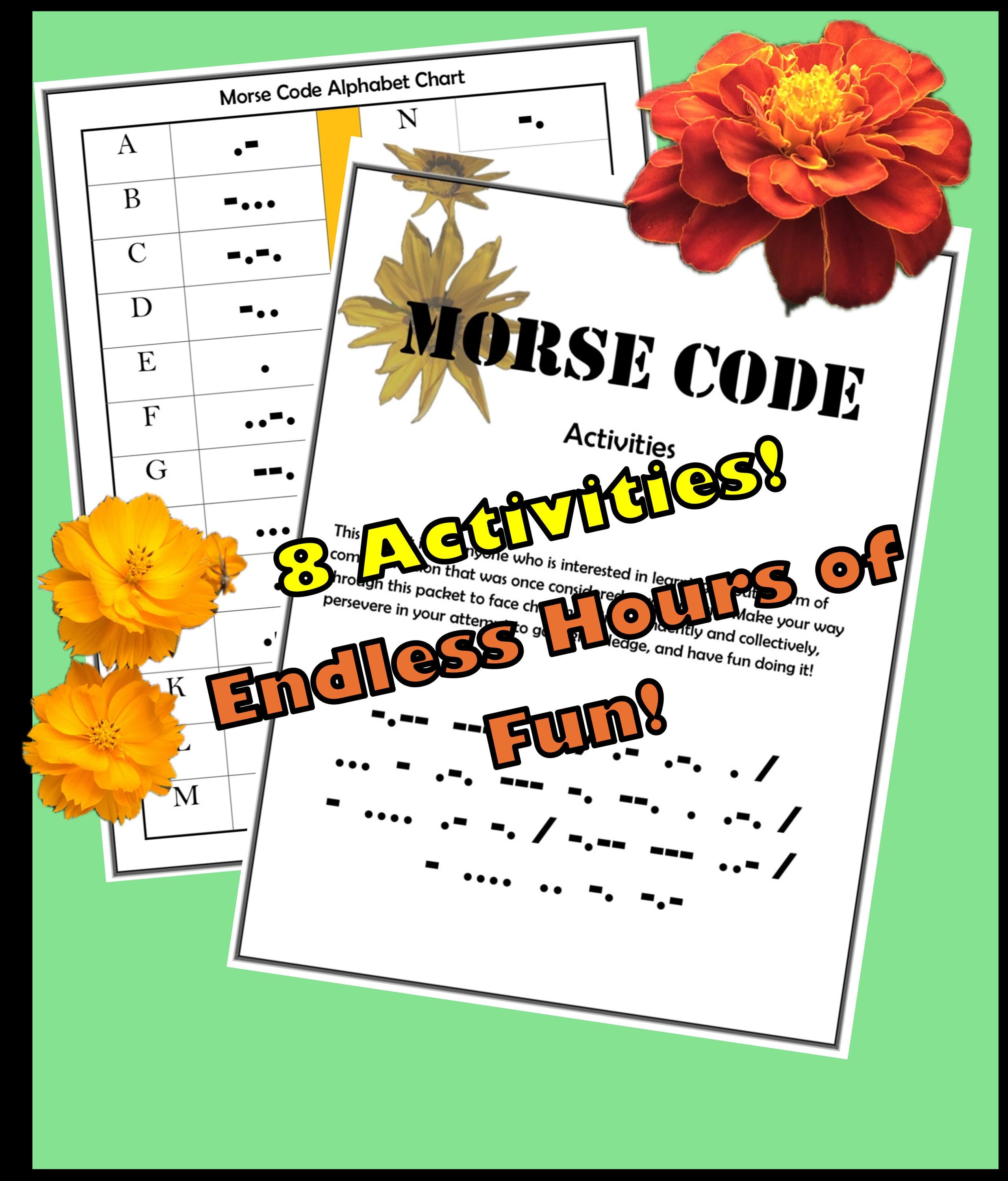 Morse Code Activities and Worksheets - Etsy