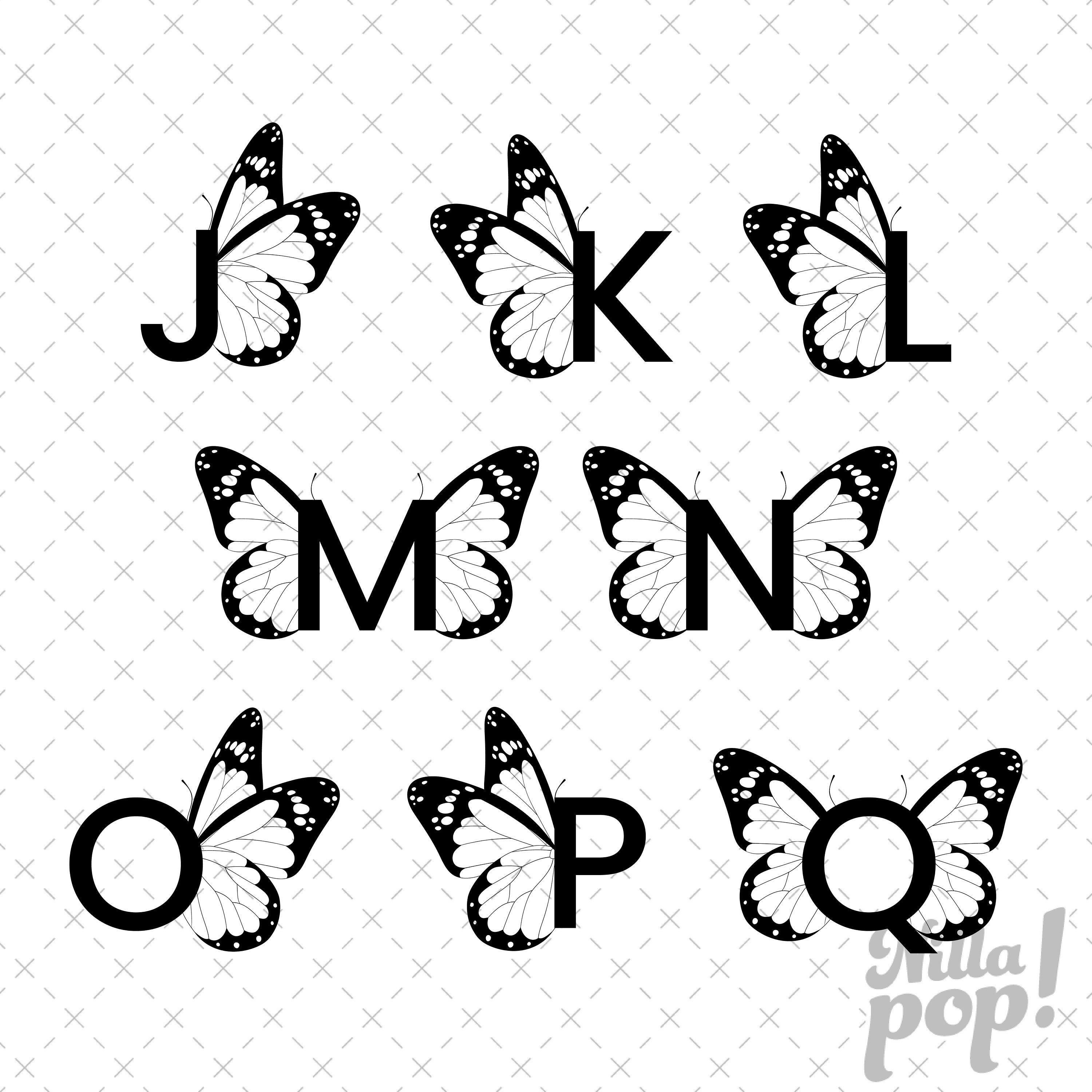 Butterfly Alphabet Font Bundle - Etsy