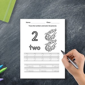 Astronaut Numbers Worksheet Digital Download, 123 Printable Worksheets ...