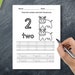 Animal Numbers Tracing Worksheet Digital Download, 123 Printable ...