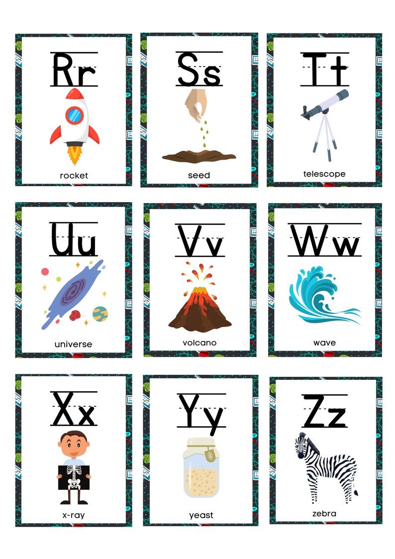 Alphabet Flashcards Digital Download, ABC Printable Flash Cards ...