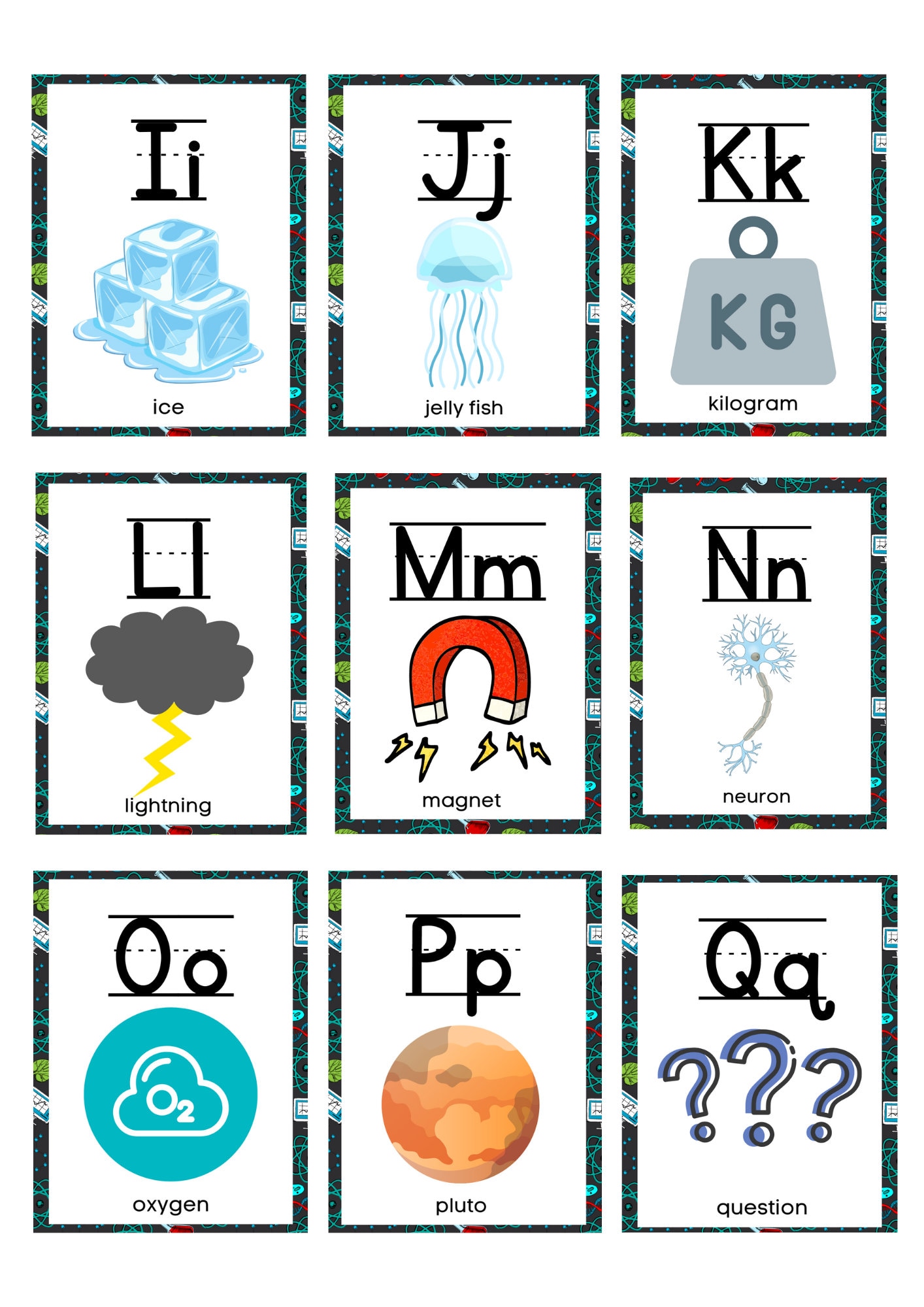 Alphabet Flashcards Digital Download, ABC Printable Flash Cards ...