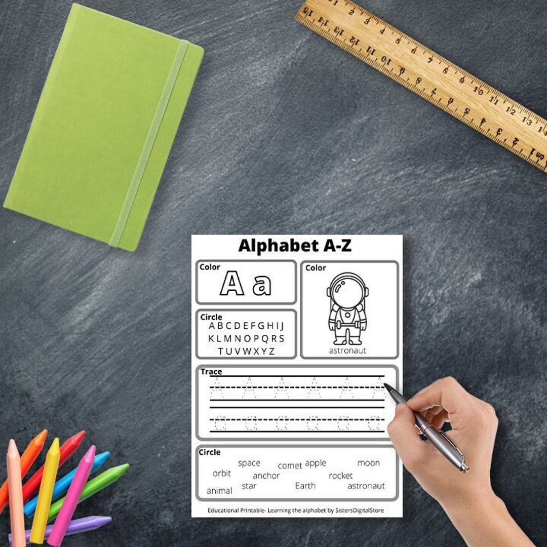 Alphabet Worksheet Digital Download, ABC Printable Worksheets ...