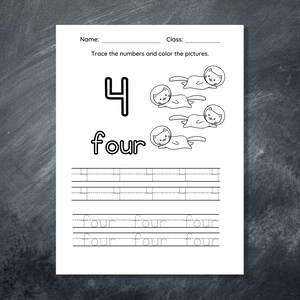 Astronaut Numbers Worksheet Digital Download, 123 Printable Worksheets ...