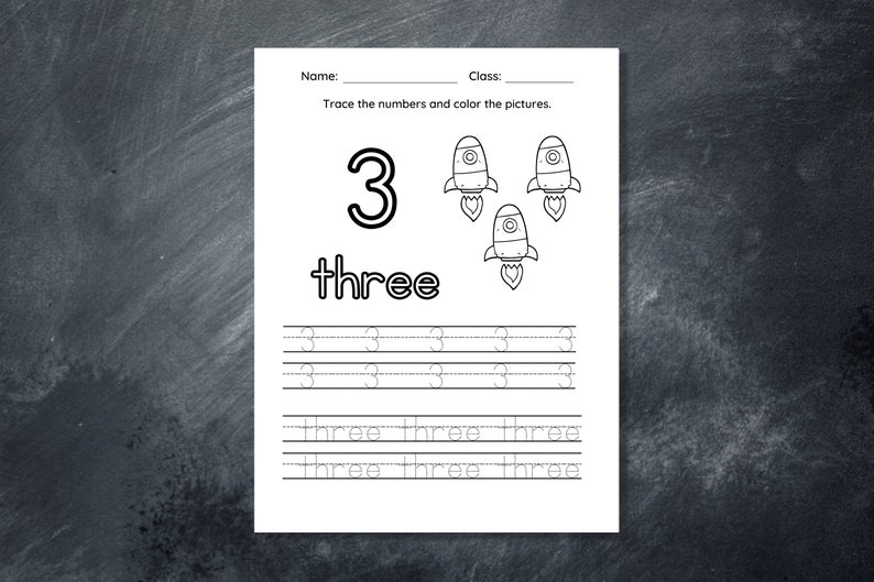 Astronaut Numbers Worksheet Digital Download, 123 Printable Worksheets ...