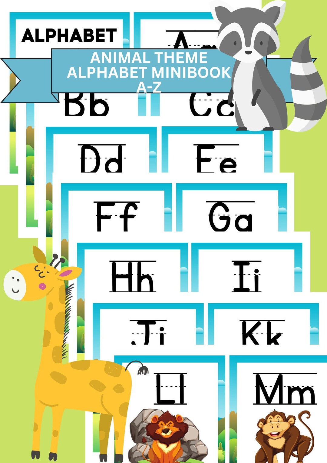 Alphabet Flashcards Digital Download, ABC Printable Flash Cards ...