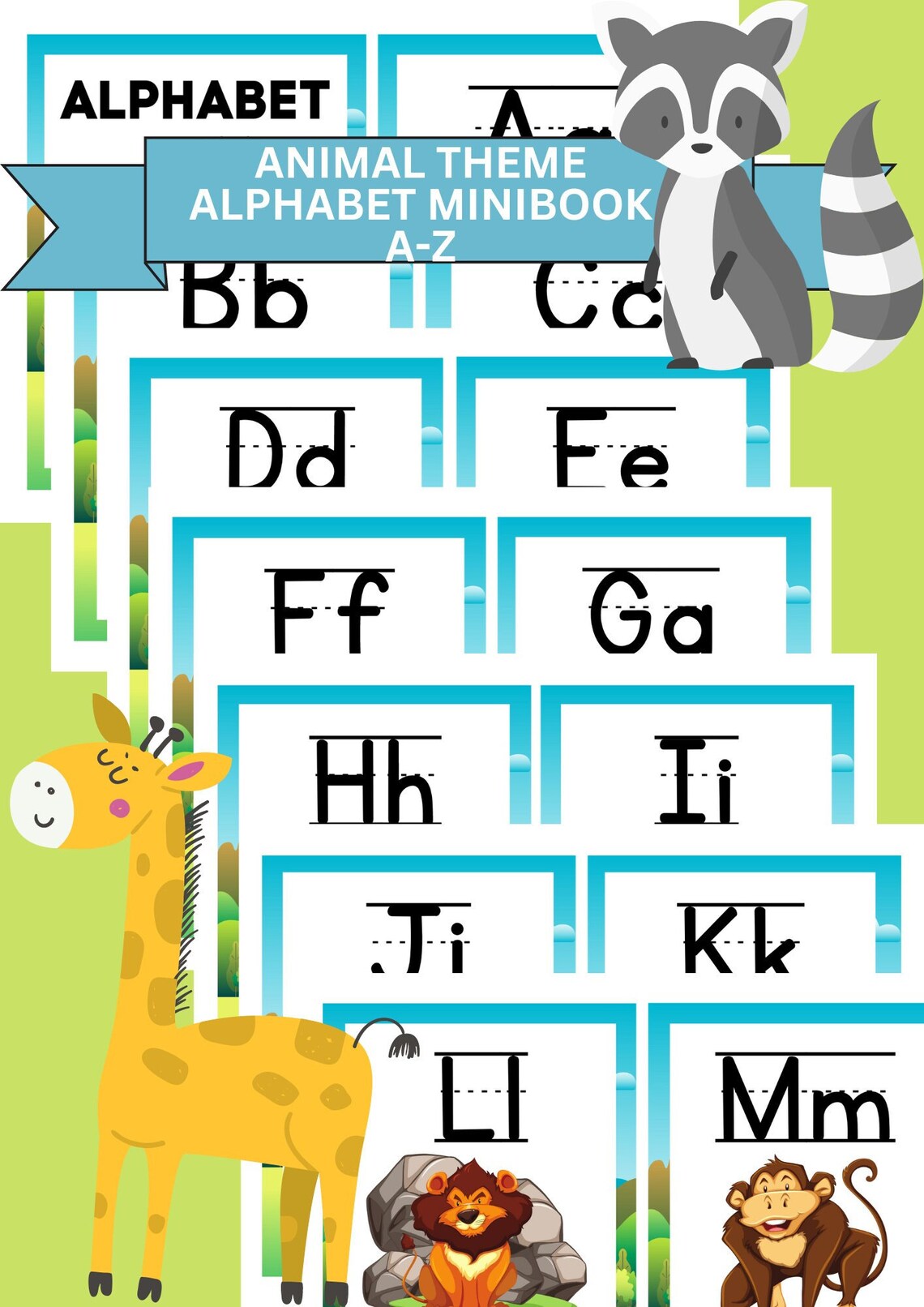 Alphabet Flashcards Digital Download, ABC Printable Flash Cards ...
