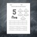 Astronaut Numbers Worksheet Digital Download 123 Printable - Etsy