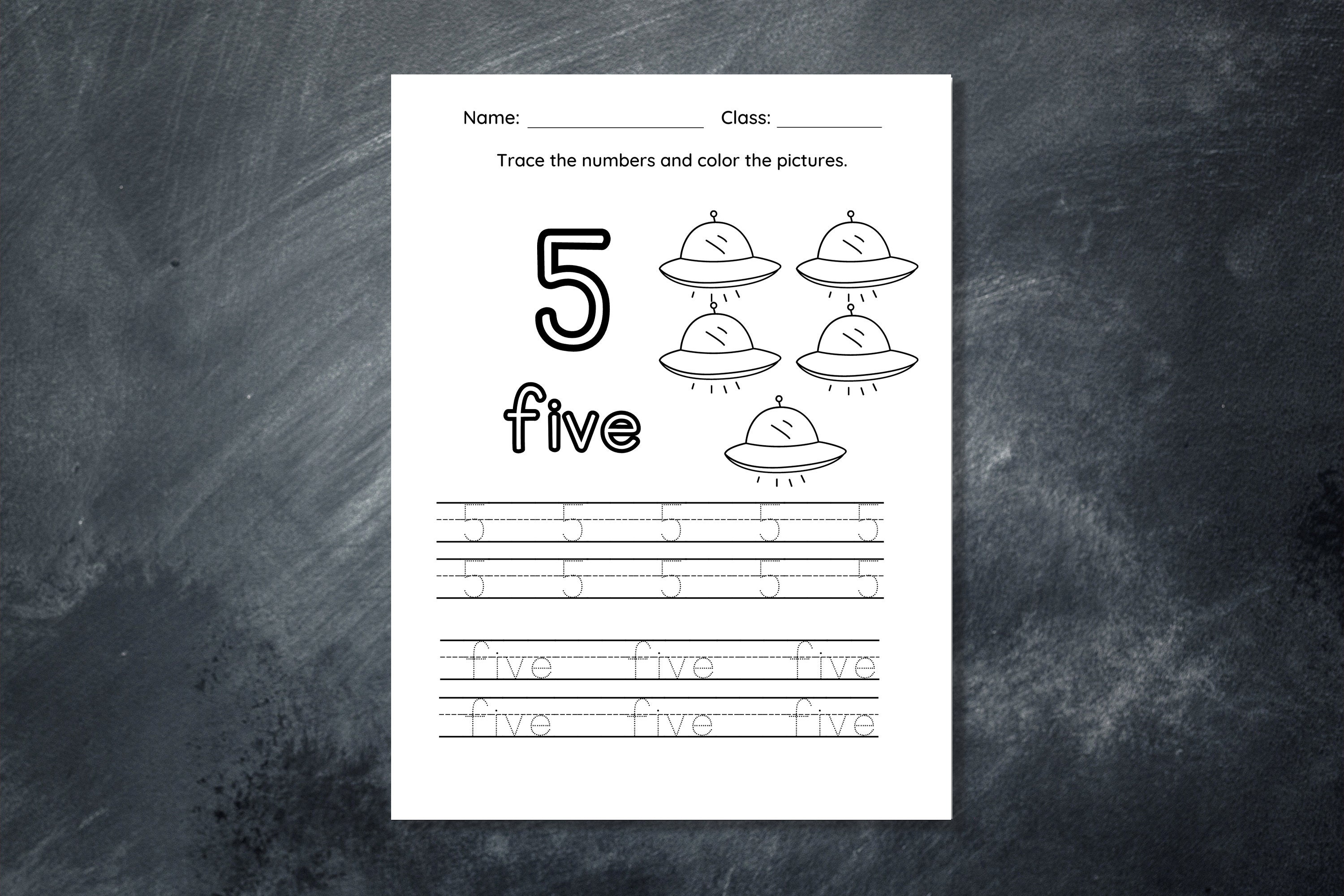 Astronaut Numbers Worksheet Digital Download, 123 Printable Worksheets ...