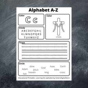 Alphabet Worksheet Digital Download, ABC Printable Worksheets ...