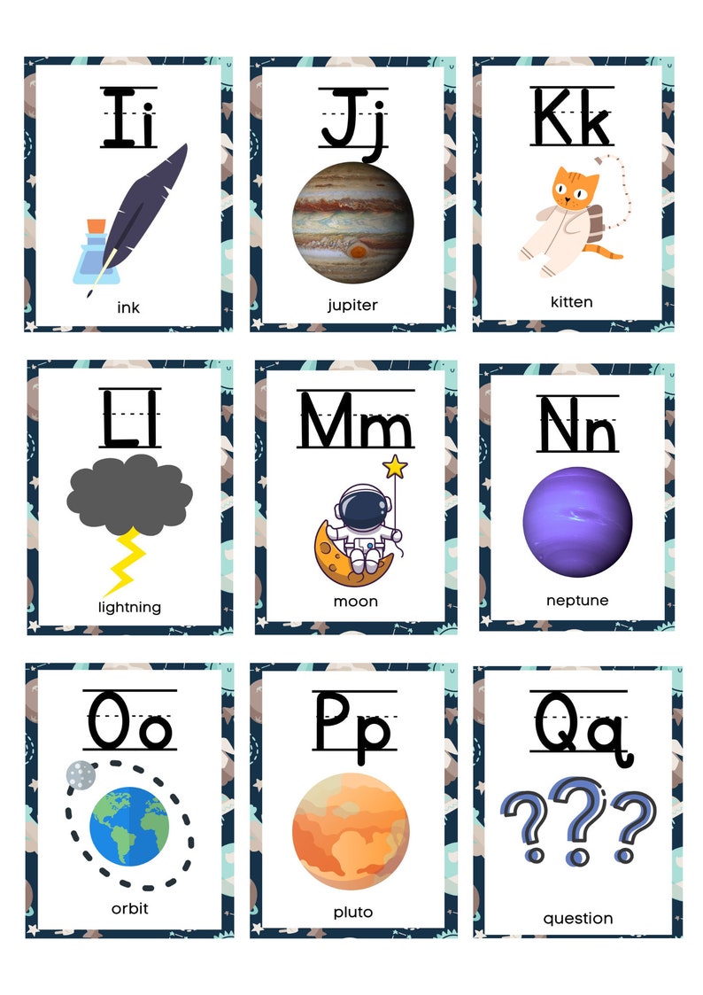 Alphabet Flashcards Digital Download, ABC Printable Flash Cards ...