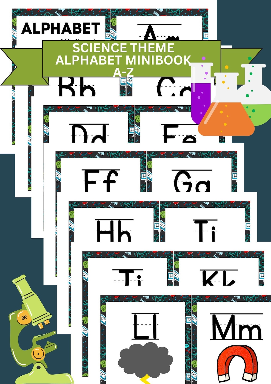 Alphabet Flashcards Digital Download, ABC Printable Flash Cards ...