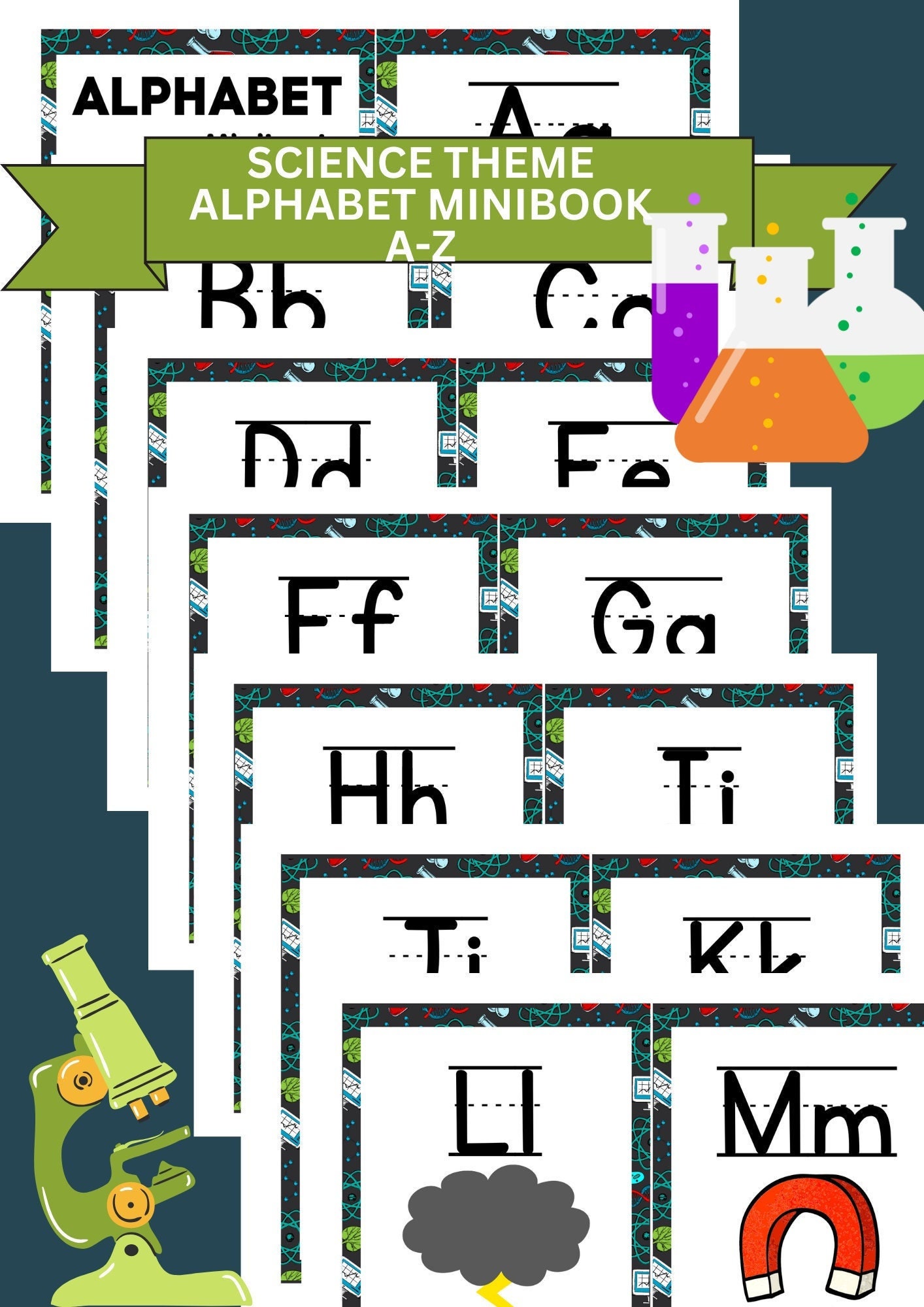 Alphabet Flashcards Digital Download, ABC Printable Flash Cards ...