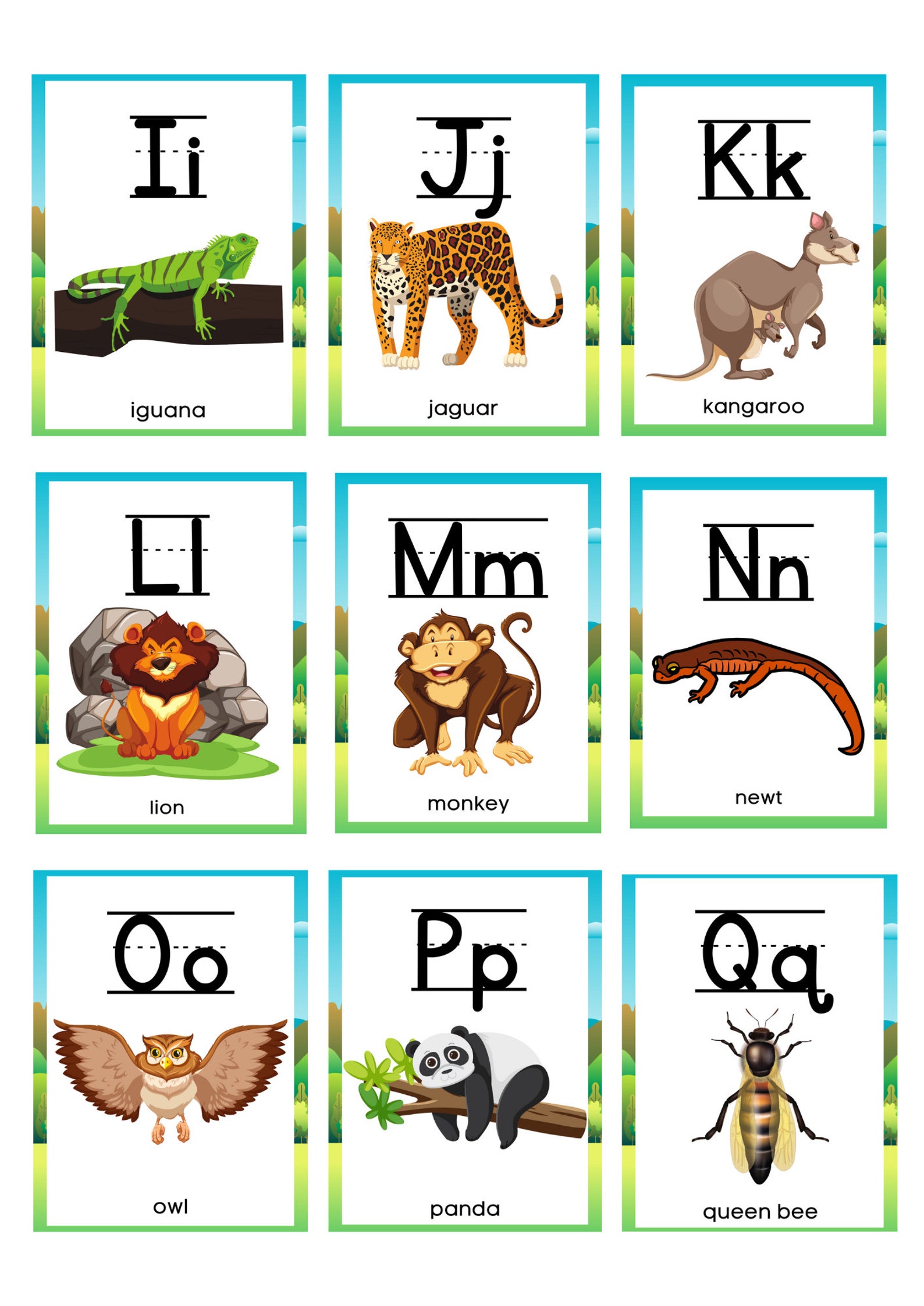 Alphabet Flashcards Digital Download, ABC Printable Flash Cards ...