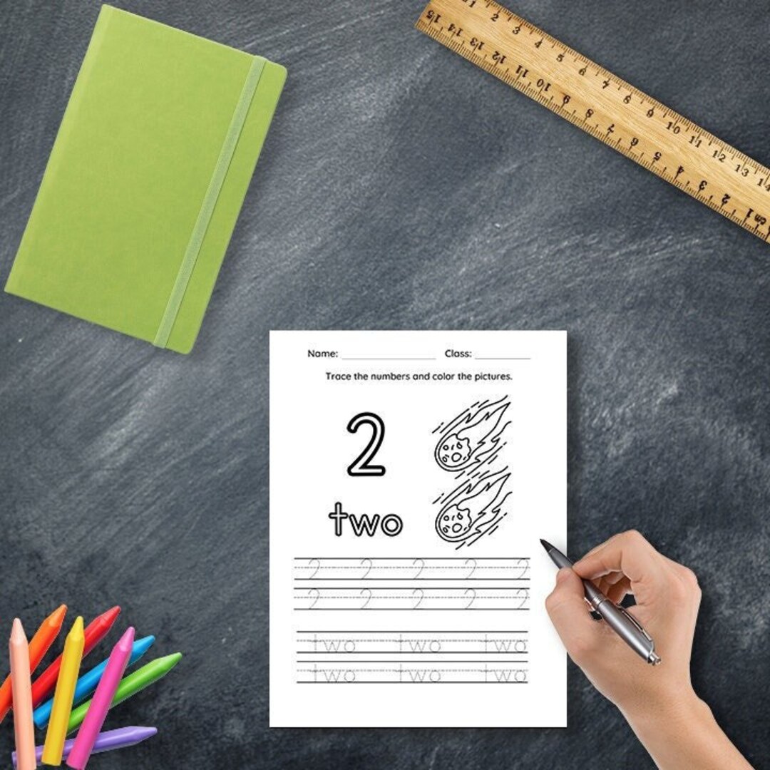 Astronaut Numbers Worksheet Digital Download, 123 Printable Worksheets ...