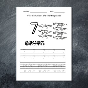 Animal Numbers Tracing Worksheet Digital Download, 123 Printable ...