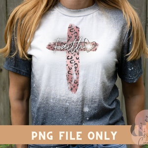 Faith Cross PNG Image / Faith Print / Cheetah Print Cross / Sublimation ...